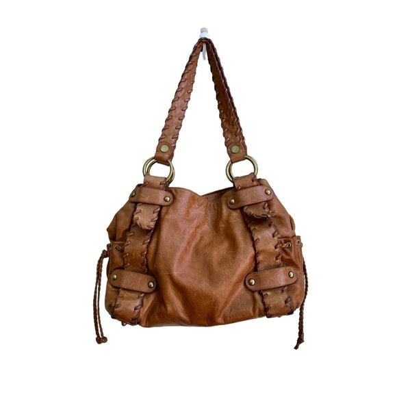 Kooba | Bags | Kooba Brown Leather Sienna Whipstitch Shopper Tote ...